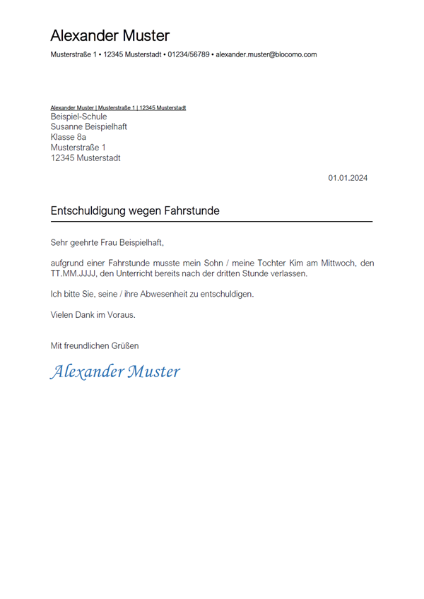 Entschuldigung Schule: Vorlagen & Muster