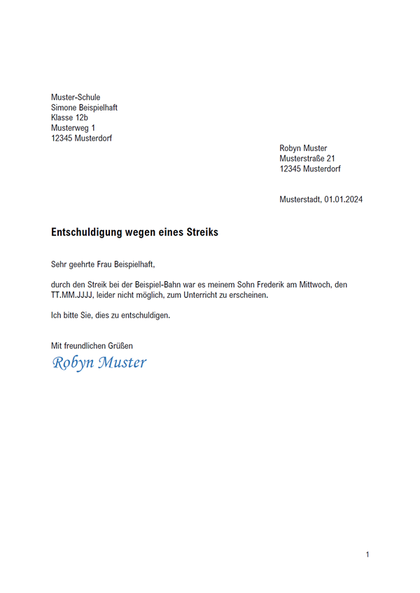 Entschuldigung Schule: Vorlagen & Muster